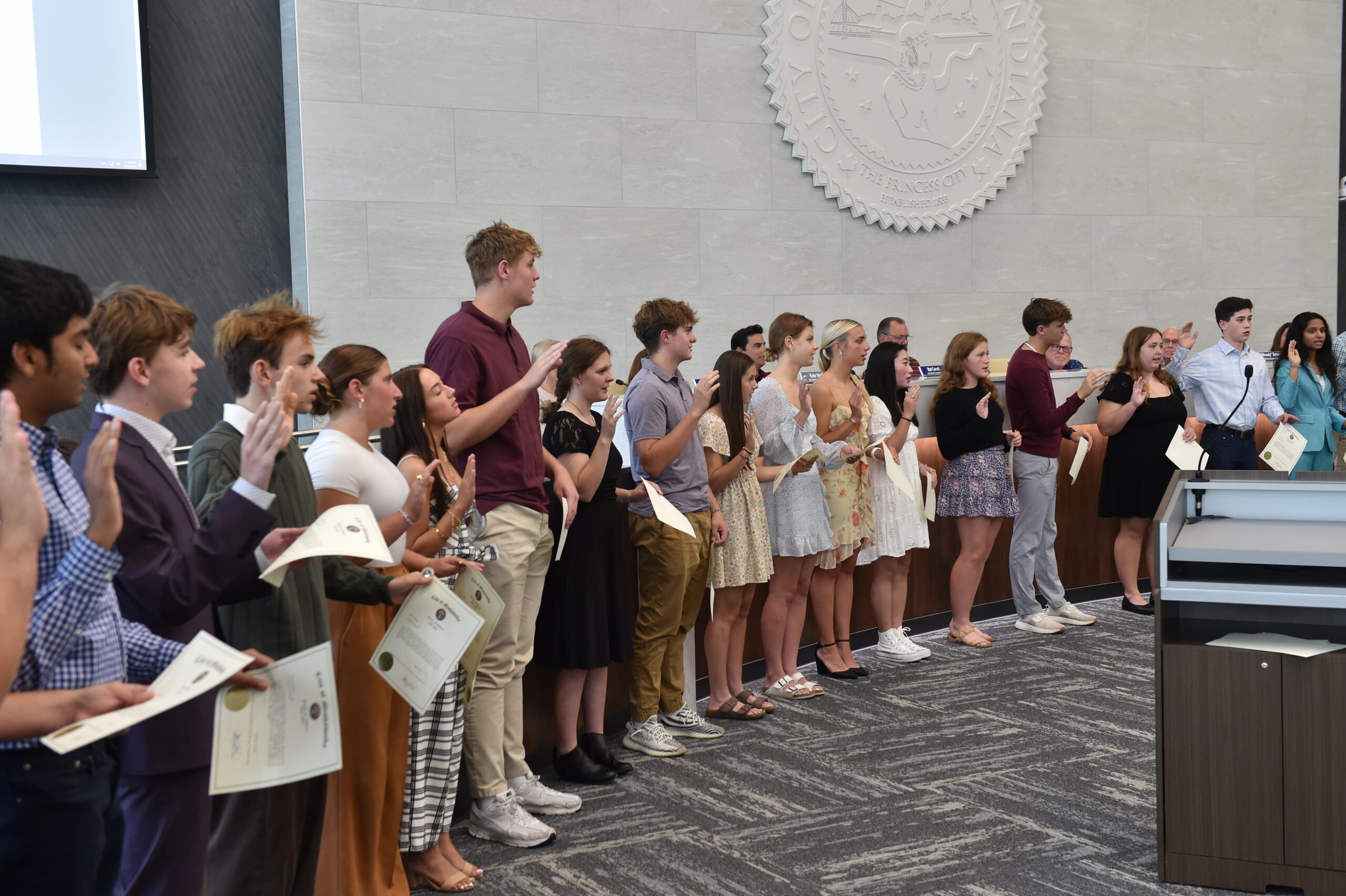 Mayor Dave Wood’s 14th Youth Advisory Council Sworn In at September 9th ...